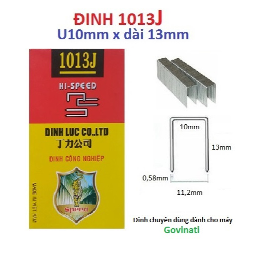 Đinh ghim 1013J hộp 4750 cây đinh U, hiệu Tiger, đinh bắn gỗ J1013 ...