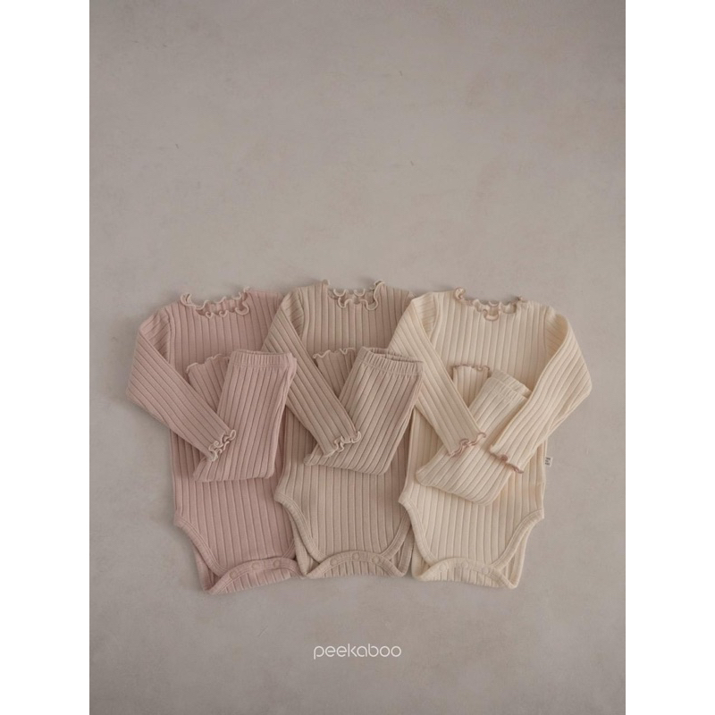 Bộ dài tay Riley gân tăm mỏng chính hãng Peekaboo | Shopee Việt Nam