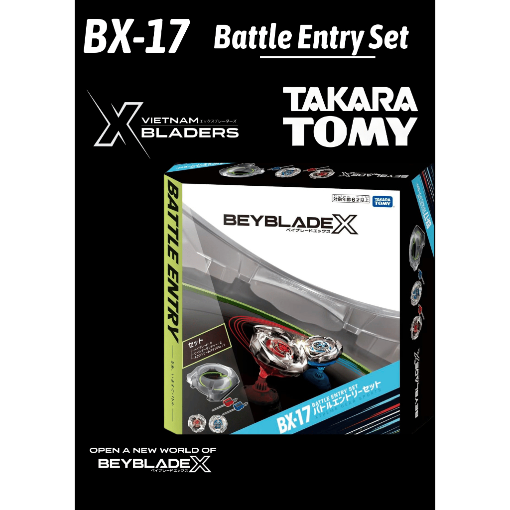 [Beyblade X – Takara Tomy] BX-17 Sàn đấu + 2 Con quay + 2 Tay phóng ...
