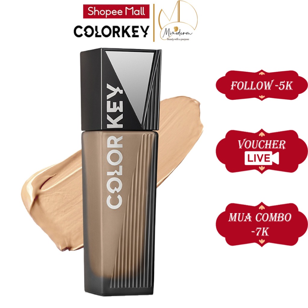 Kem Nền Colorkey Dạng Lỏng Lâu Trôi Dưỡng Ẩm Kiểm Soát Dầu Lâu Trôi Suốt 12 Giờ | Shopee Việt Nam