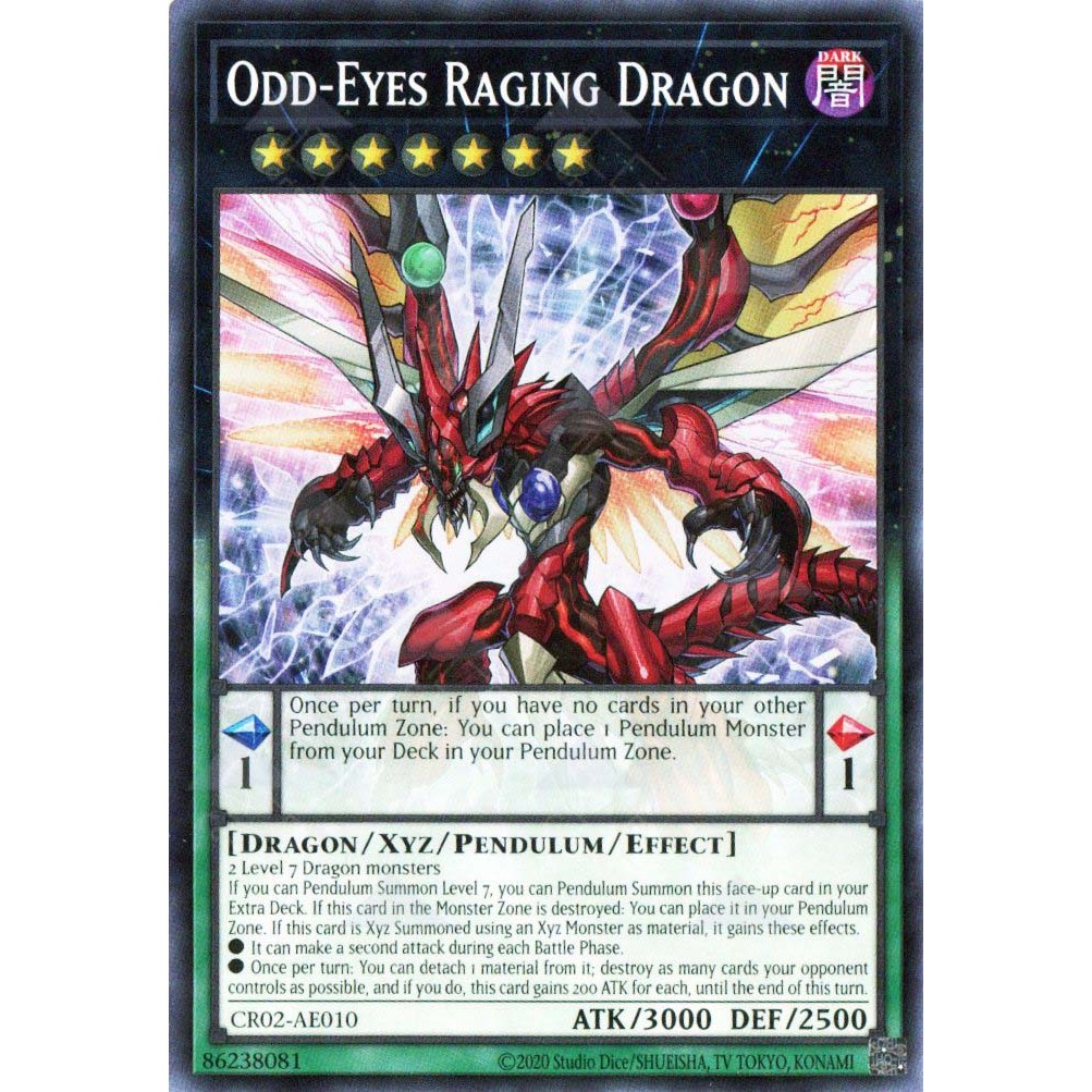 Thẻ bài Yugioh Chính hãng Tiếng Anh Châu Á (AE): CR02-AE010 - Odd-Eyes ...
