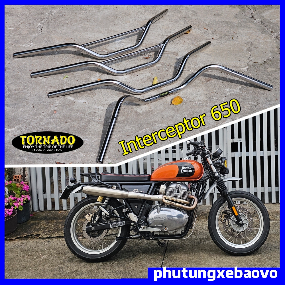 Ghi đông Royal Enfield 650, interceptor 650, RE650, chất liệu inox ...