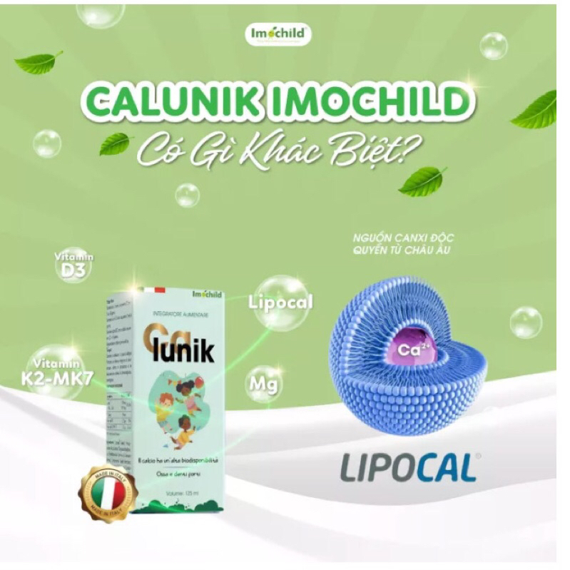 Calunik Imochild – Bổ sung Canxi,vitamin D3K2, Photpho giúp tăng chiều ...