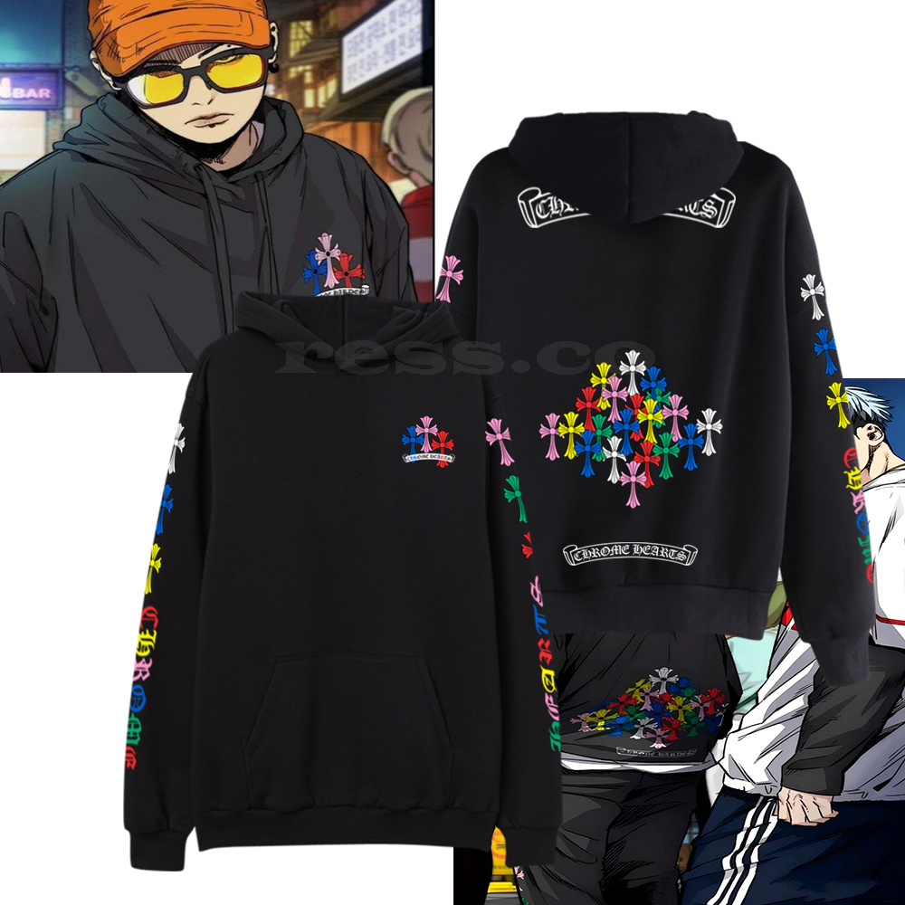 [ Siêu rẻ + Cực chất] Hoodie Rainbow Chrome Hearts Wooin Wind Breaker ...