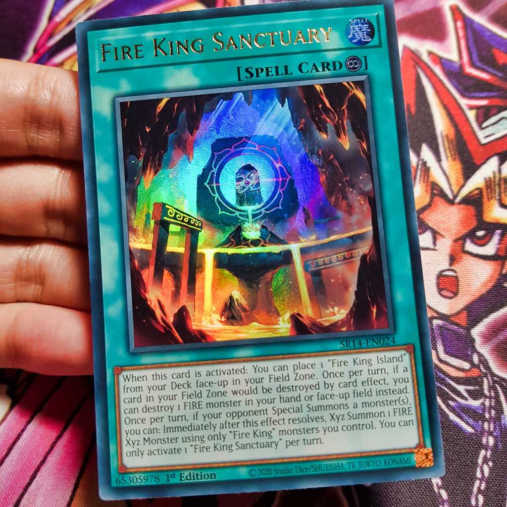 Thẻ bài Yugioh chính hãng | Fire King Sanctuary | SR14 Ultra rare ...