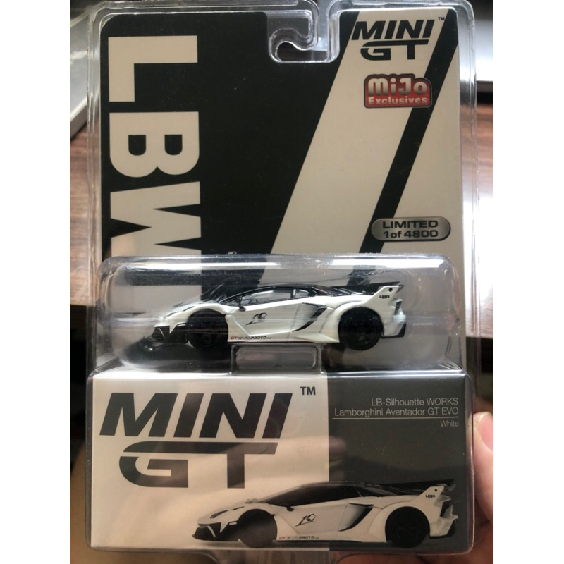 Xe mô hình Mini GT(Card Mỹ)#467 Lamborghini Aventador GT EVO(White ...