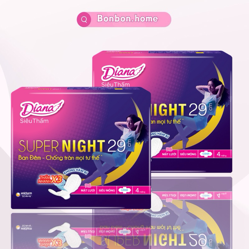 [BVS] Băng vệ sinh Diana Super Night 29cm 4 miếng | Shopee Việt Nam