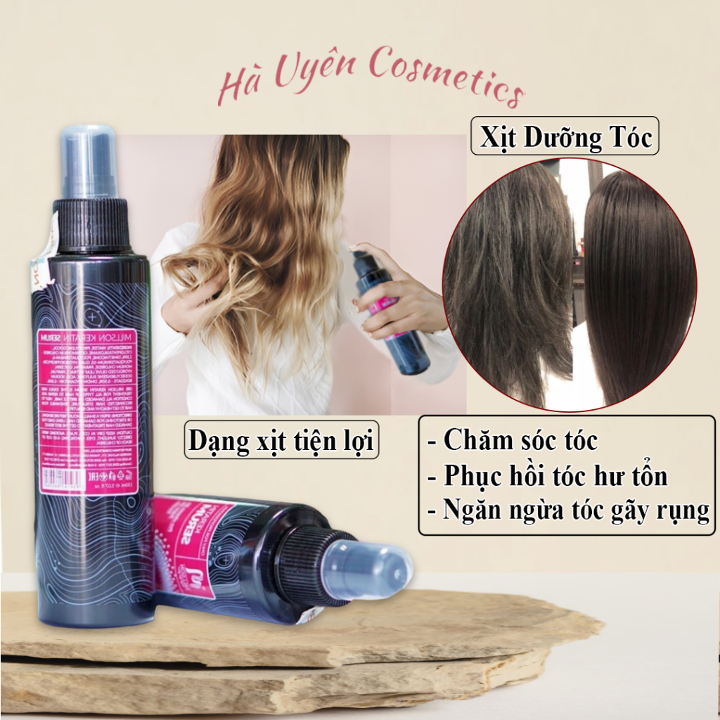 Xịt Dưỡng Chăm Sóc Tóc Keratin Serum Millson 150ml Phục Hồi Hư Tổn. Sịt Khô Hồi Phục Chăm Sóc ...