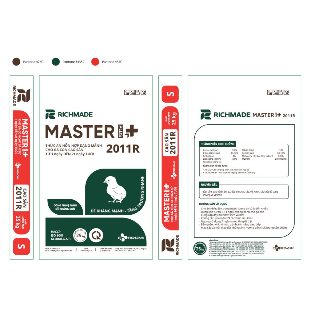 [Cám Master] cám gà siêu thịt, gà thả vườn chất lượng cao, đạm cao [Bao 25kg], của CJ Master ...