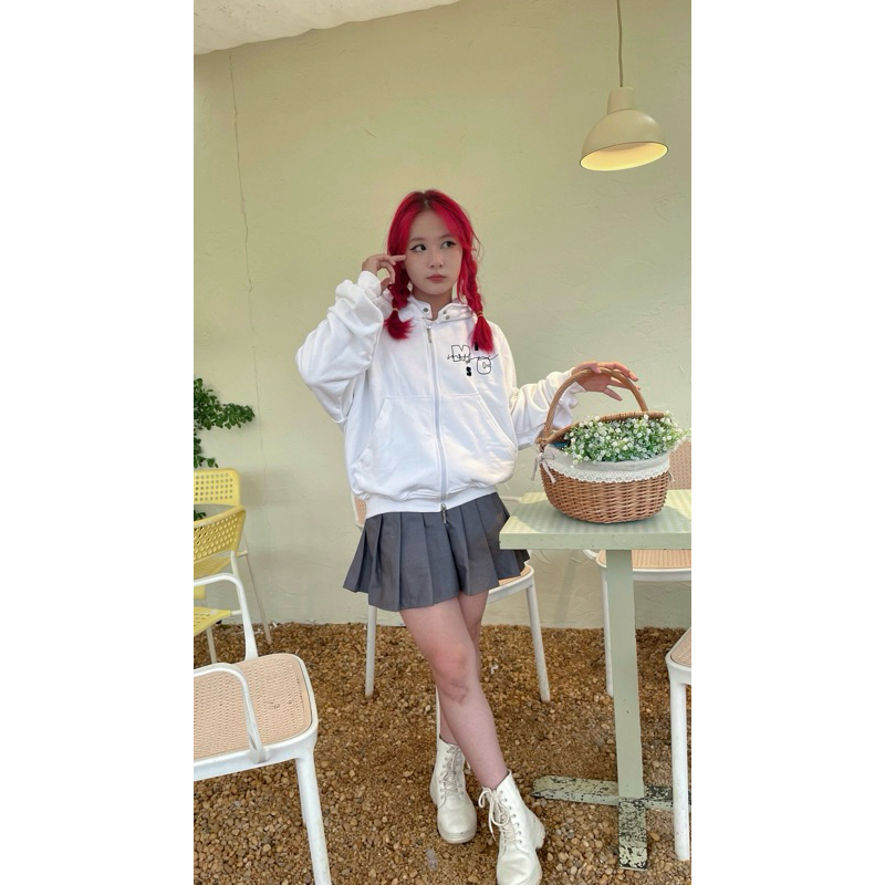 Hoodie Zip-MOM SAYS I'M COOL- Basic form Boxy ( dáng ngắn, lửng trên ...