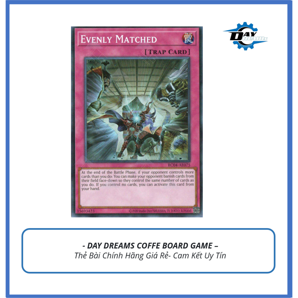 THẺ BÀI YUGIOH CHÍNH HÃNG - NGÔN NGỮ TIẾNG ANH:RC04-AE075 Evenly Matched (SR) | Shopee Việt Nam