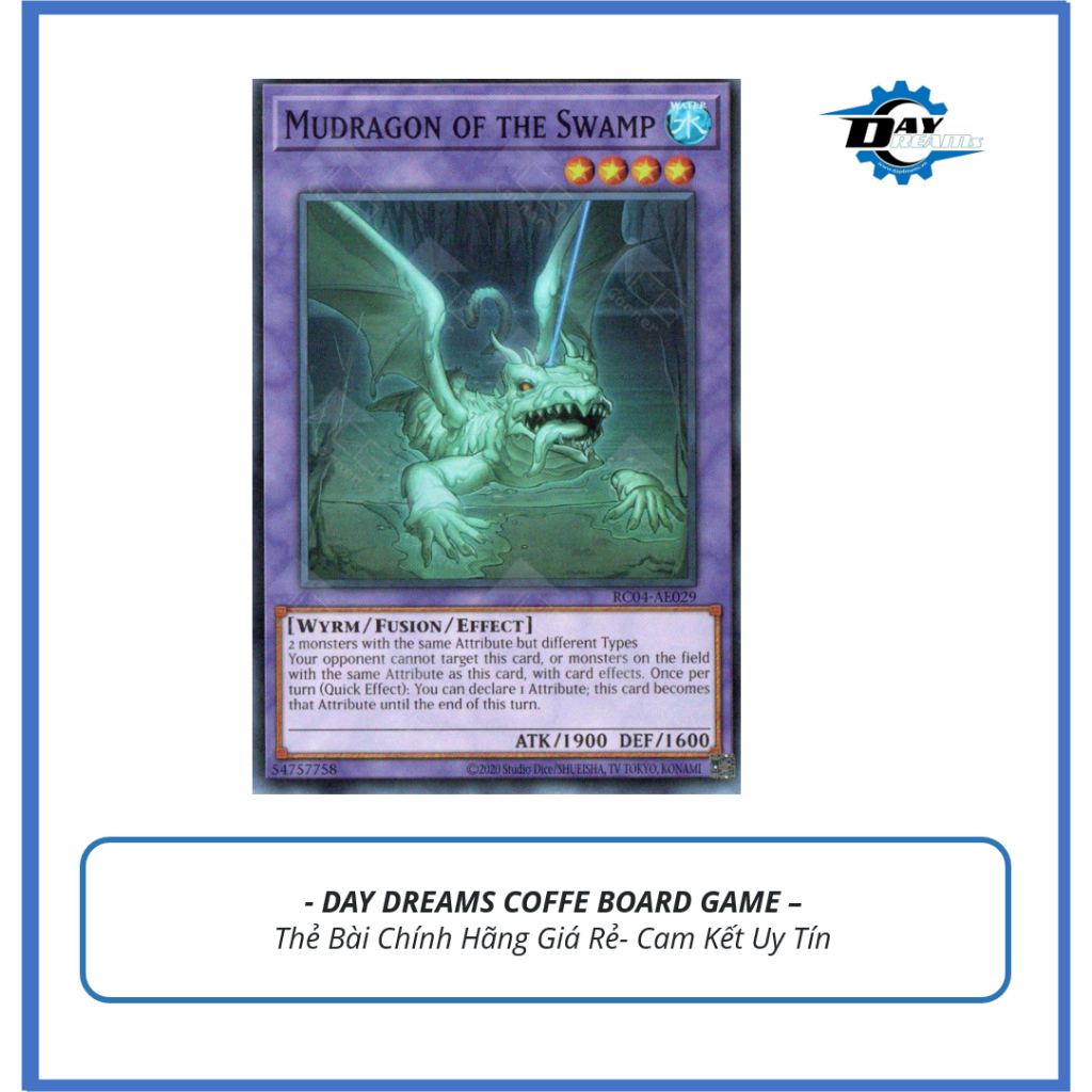THẺ BÀI YUGIOH CHÍNH HÃNG - NGÔN NGỮ TIẾNG ANH::RC04-AE029 Mudragon of the Swamp (SR) | Shopee ...