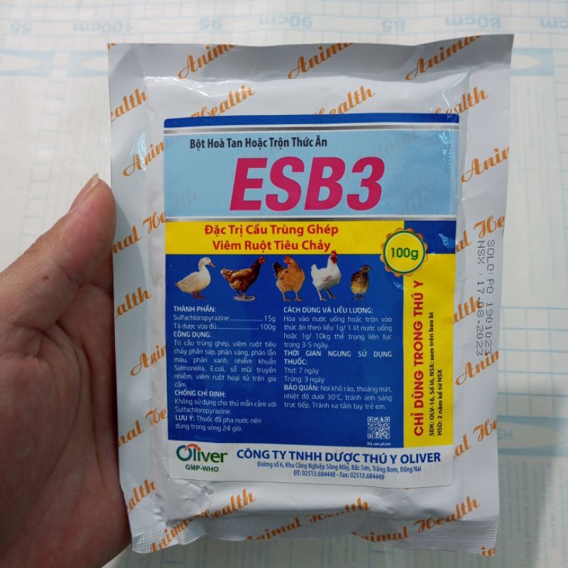 Bột hòa tan hoặc trộn thức ăn, EBS3, xử lý cầu trùng ghép viêm ruột tiêu chảy, gói 100g, hiệu ...