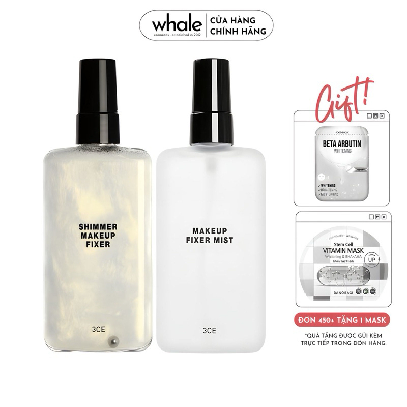 Chai Xịt 3CE Giữ Lớp Trang Điểm Bền Màu 3CE Makeup Fixer Mist 100ml | Shopee Việt Nam