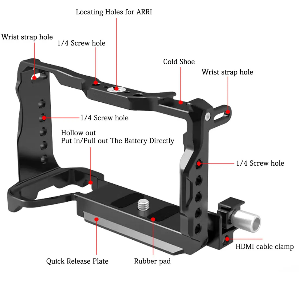 Sony A6700 Poyinco | Khung bảo vệ rig cage lồng máy ảnh quay video bảo ...