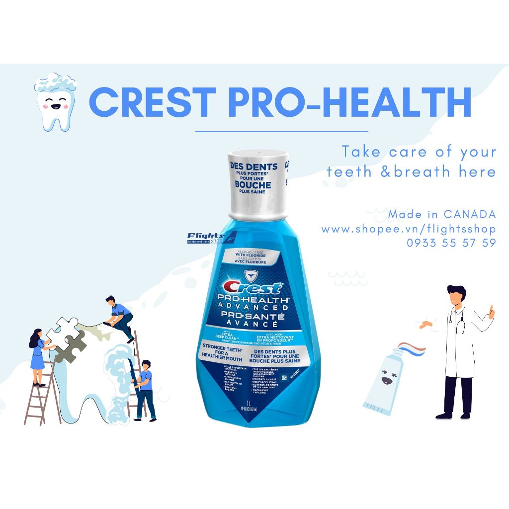 Nước súc miệng Crest Pro-Health Advanced Multi Protection 1 lít của ...