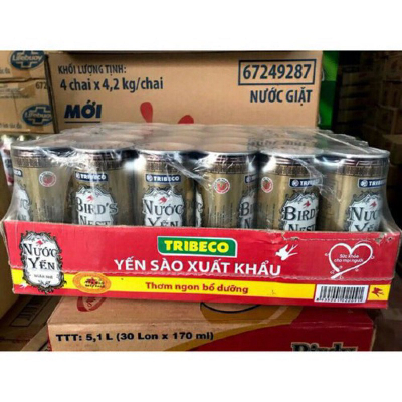 Thùng 30 lon x 240ml Nước Yến Ngân Nhĩ Tribeco (date mới) | Shopee Việt Nam