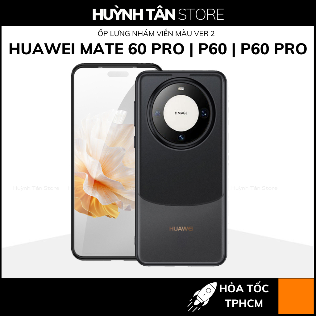 Ốp lưng huawei mate 60 pro p60 pro chống sốc chống vân tay NHÁM VIỀN ...