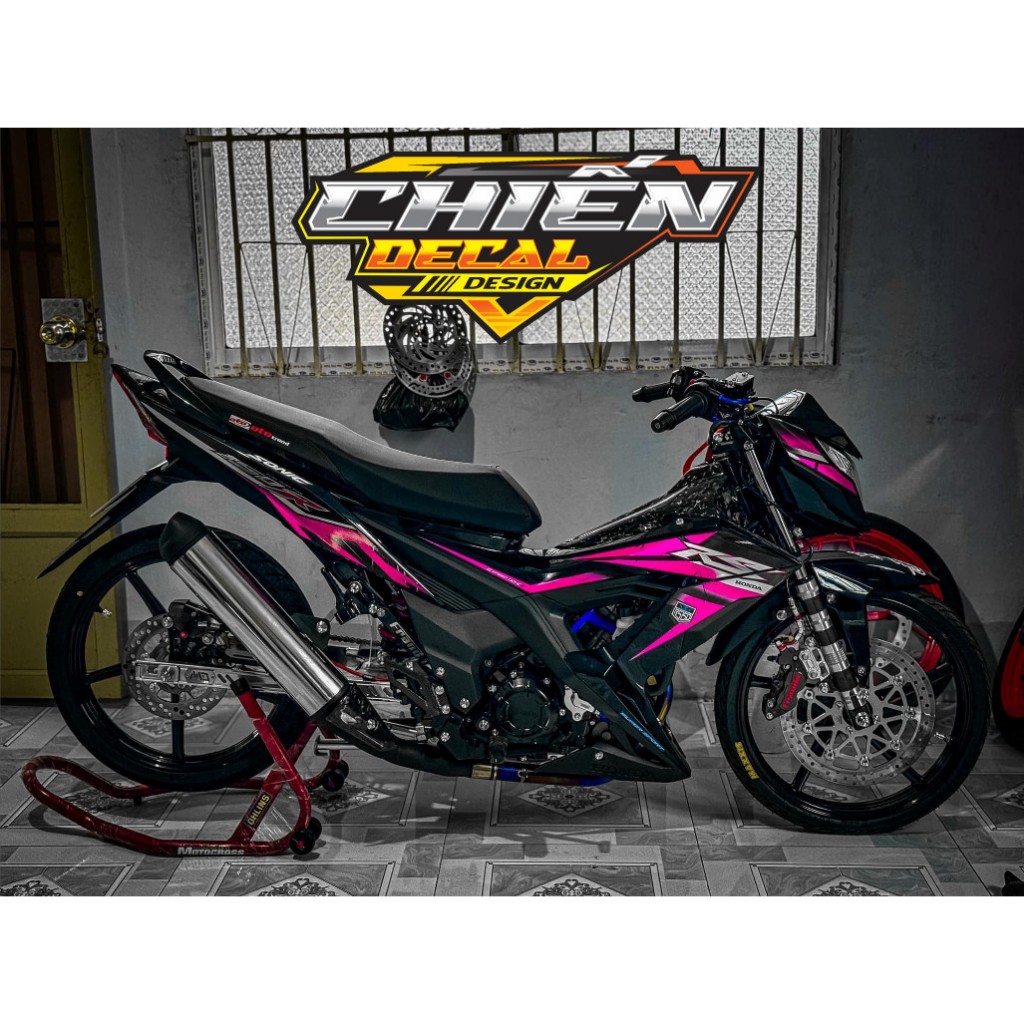 Tem rời Sonic 150cc mẫu Tem RS đen hồng MS393 | Shopee Việt Nam
