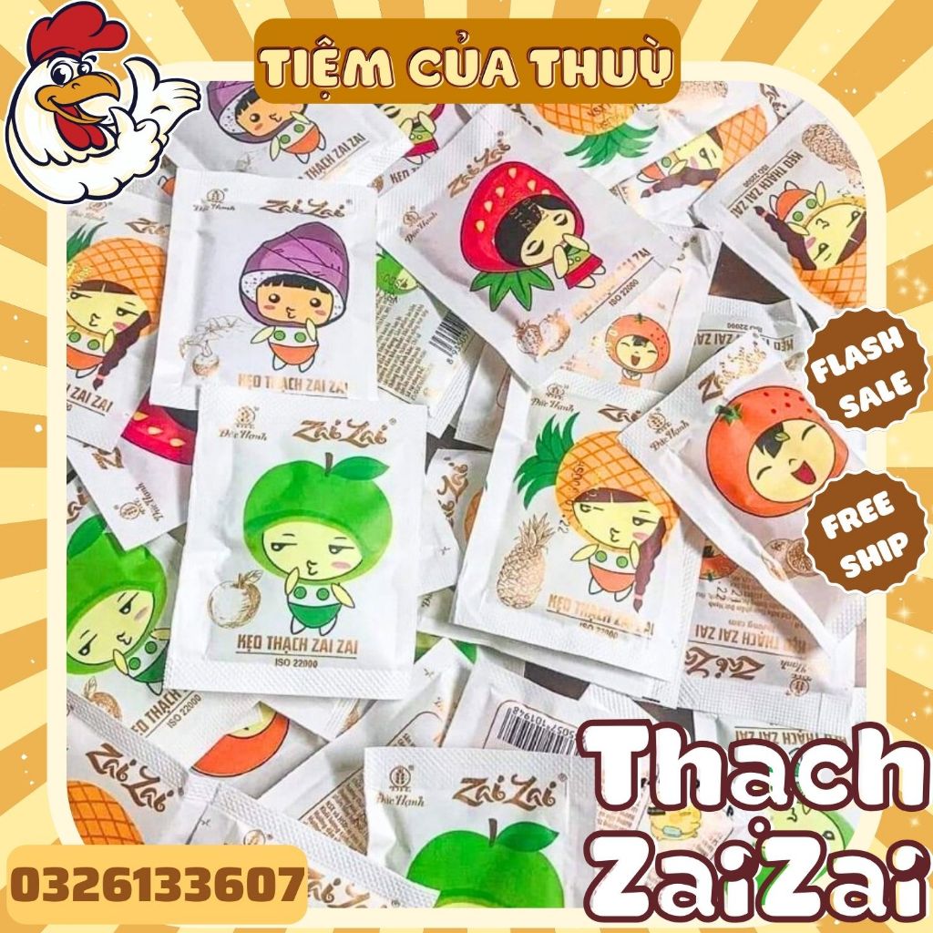 500G Kẹo Thạch Zai Zai Hương Vị Trái Cây, Kẹo Thạch Zaizai, Thạch Rau ...