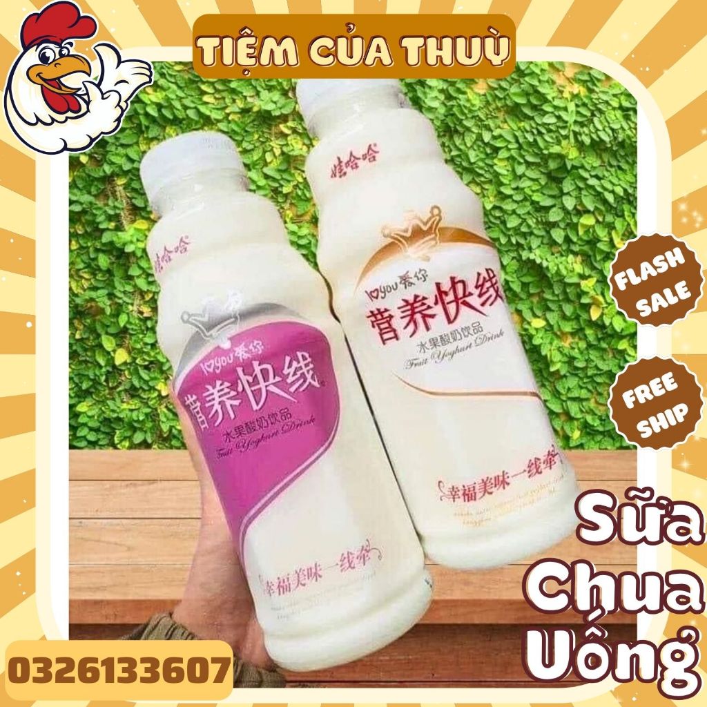 Nước Sữa Chua Hoa Quả Wahaha 500ML, Sữa Chua Uống Trái Cây Đài Loan, Tiệm ăn vặt Thuỳ Bùi ...
