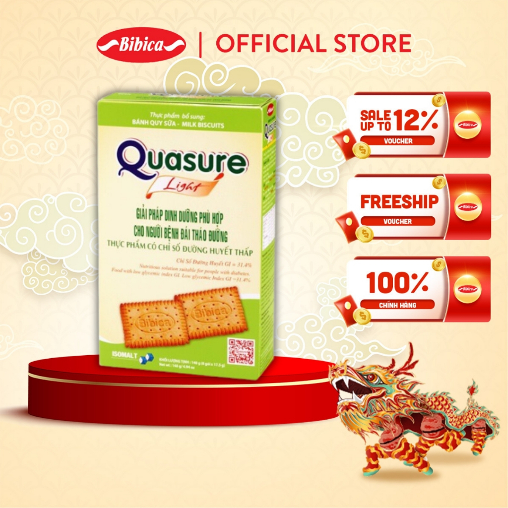 Bánh Quy Quasure Light Sữa Bibica 140g - Thực phẩm dành cho người ăn ...