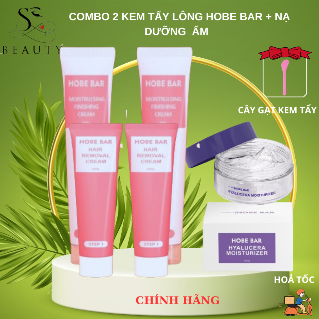 Combo 2 kem tẩy lông hobe bar va nạ đất sét 55g làm sạch sâu se khít lỗ ...