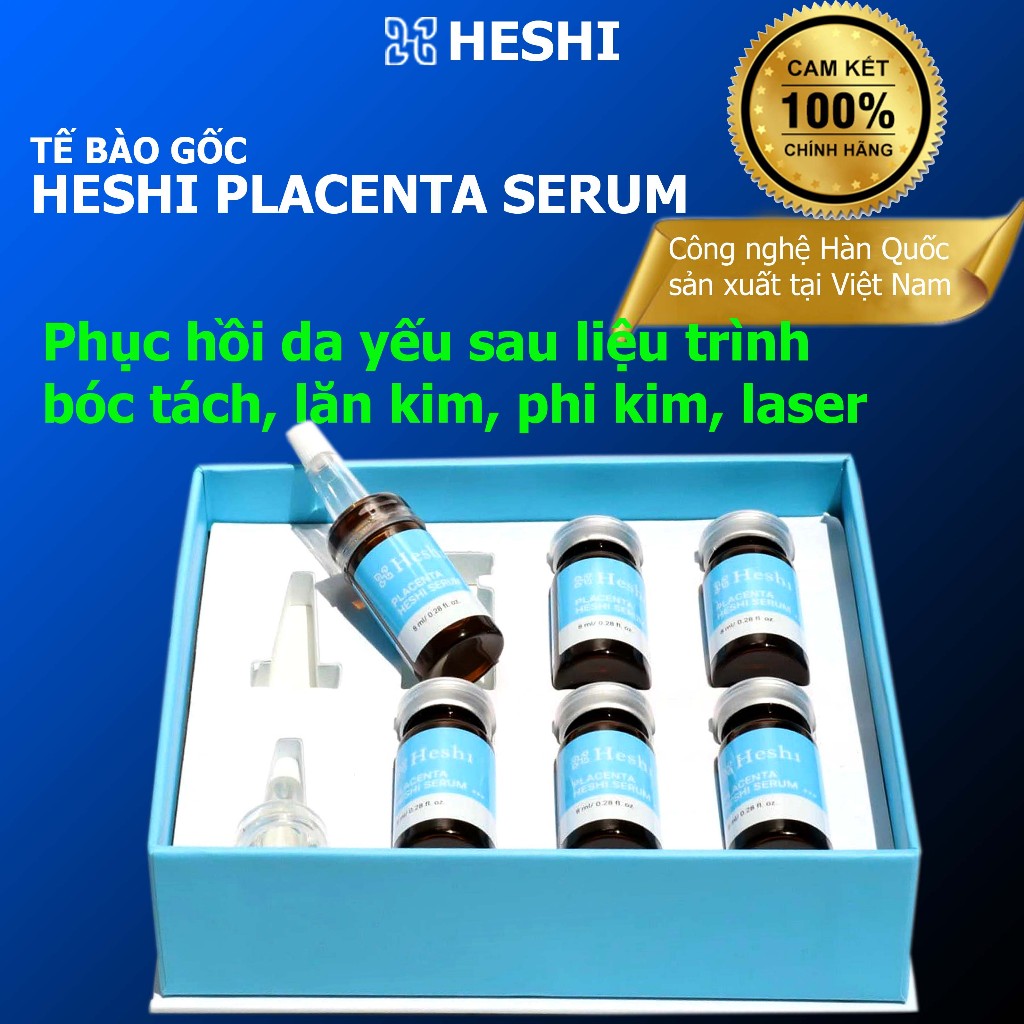 Tế bào gốc Heshi Placenta Serum Trẻ hóa và tái tạo da, phục hồi da yếu ...