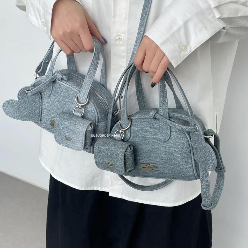 DENIM MINI BOSTON BAG | Shopee Việt Nam