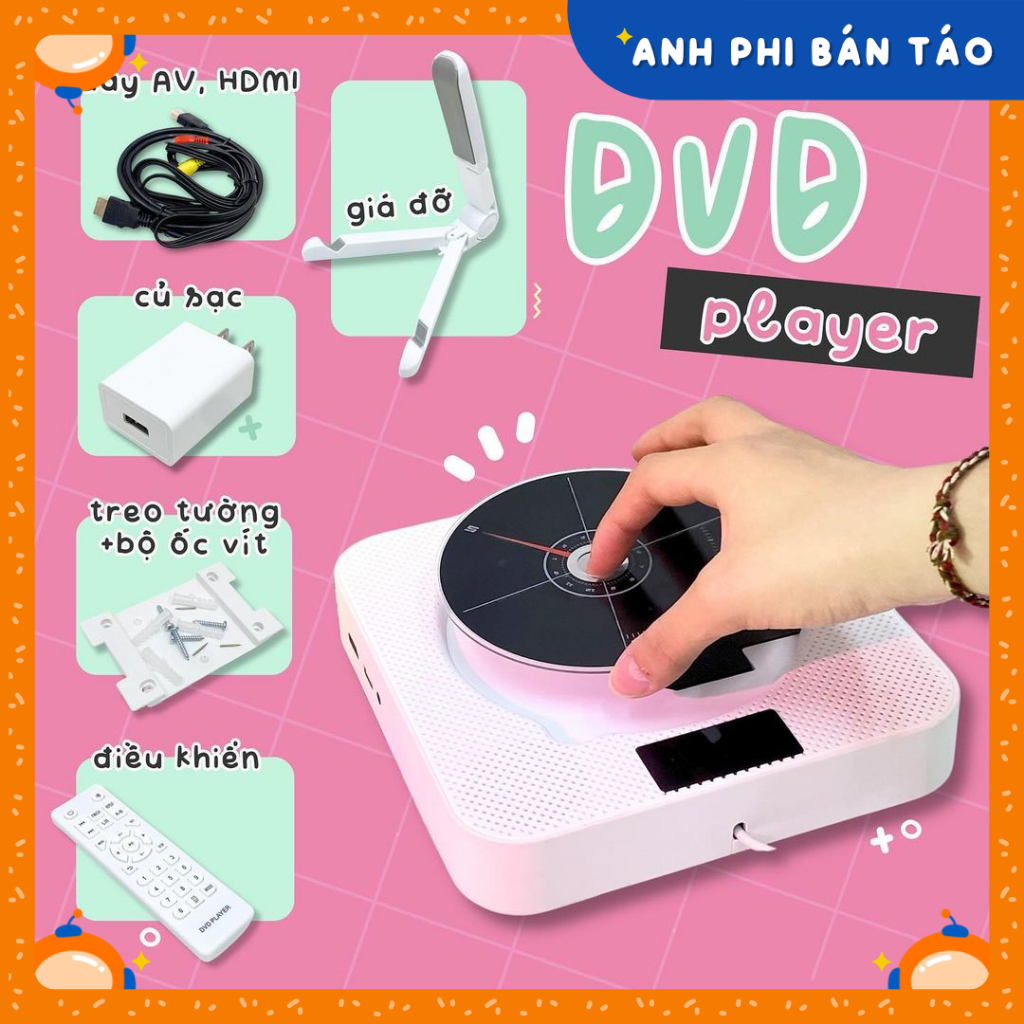 [Tặng Sticker] Loa Bluetooth Kết Hợp Máy Chạy Đĩa DVD Chính Hãng KECAG ...