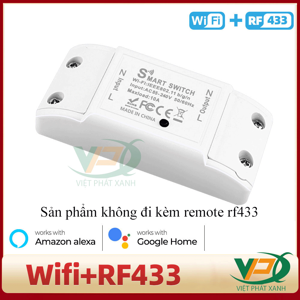 Công tắc thông minh wifi tuya smart life kết hợp nút nhấn dán tường ...