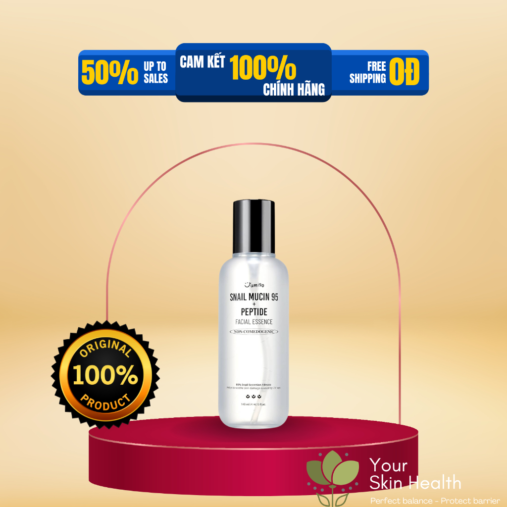 Tinh chất ốc sên Jumiso Snail Mucin 95 + Peptide Essence 140ml phục hồi ...