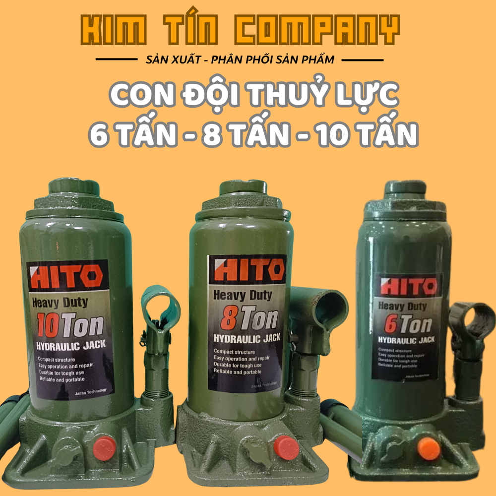 Con đội thủy lực 6 tấn, kích thủy lực 8 tấn Hito, Kích thuỷ lực Hito 10 ...