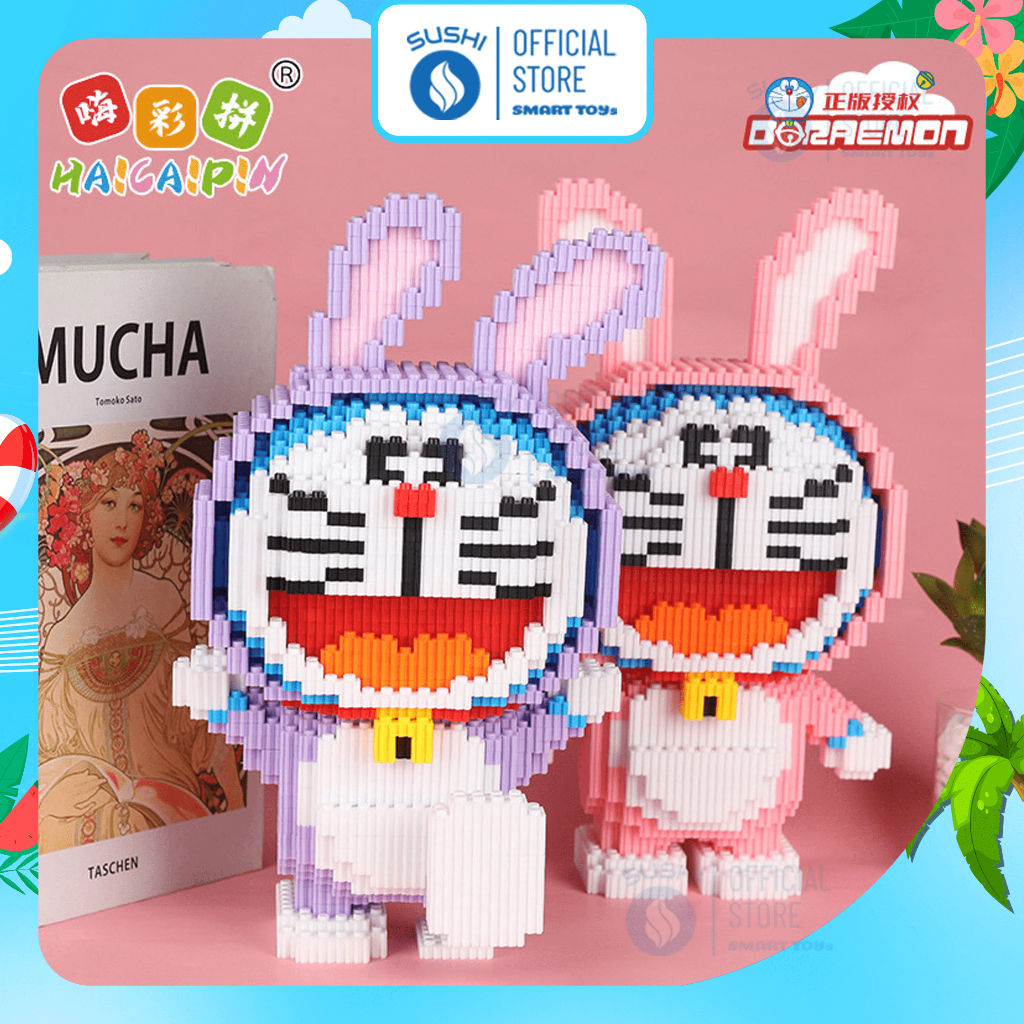 [Có kèm búa, đèn] Mô hình lắp ráp lego Doraemon béo ú 31 cm, mô hình ...