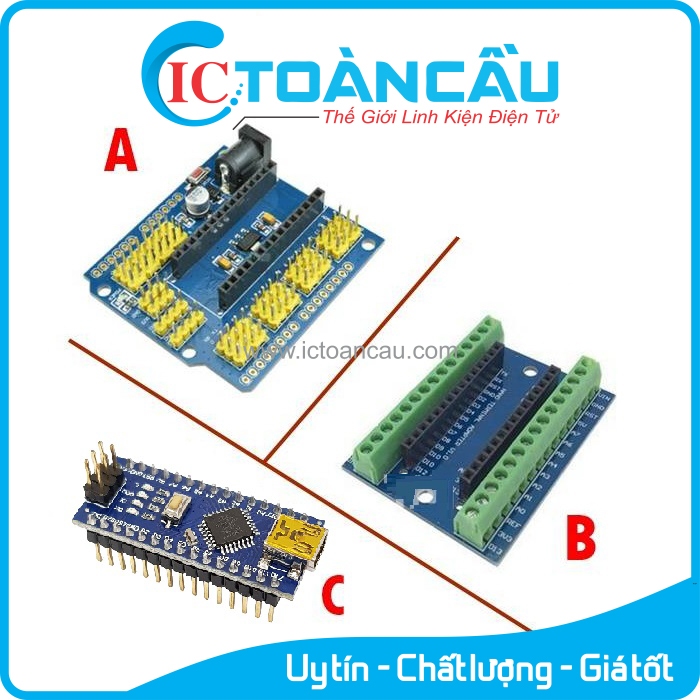 Board mạch Arduino nano V3.0 Type C Mini USB + kèm đế | Shopee Việt Nam