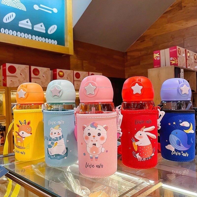 Bình nước cho bé đi học bình ống hút -520ML | Shopee Việt Nam