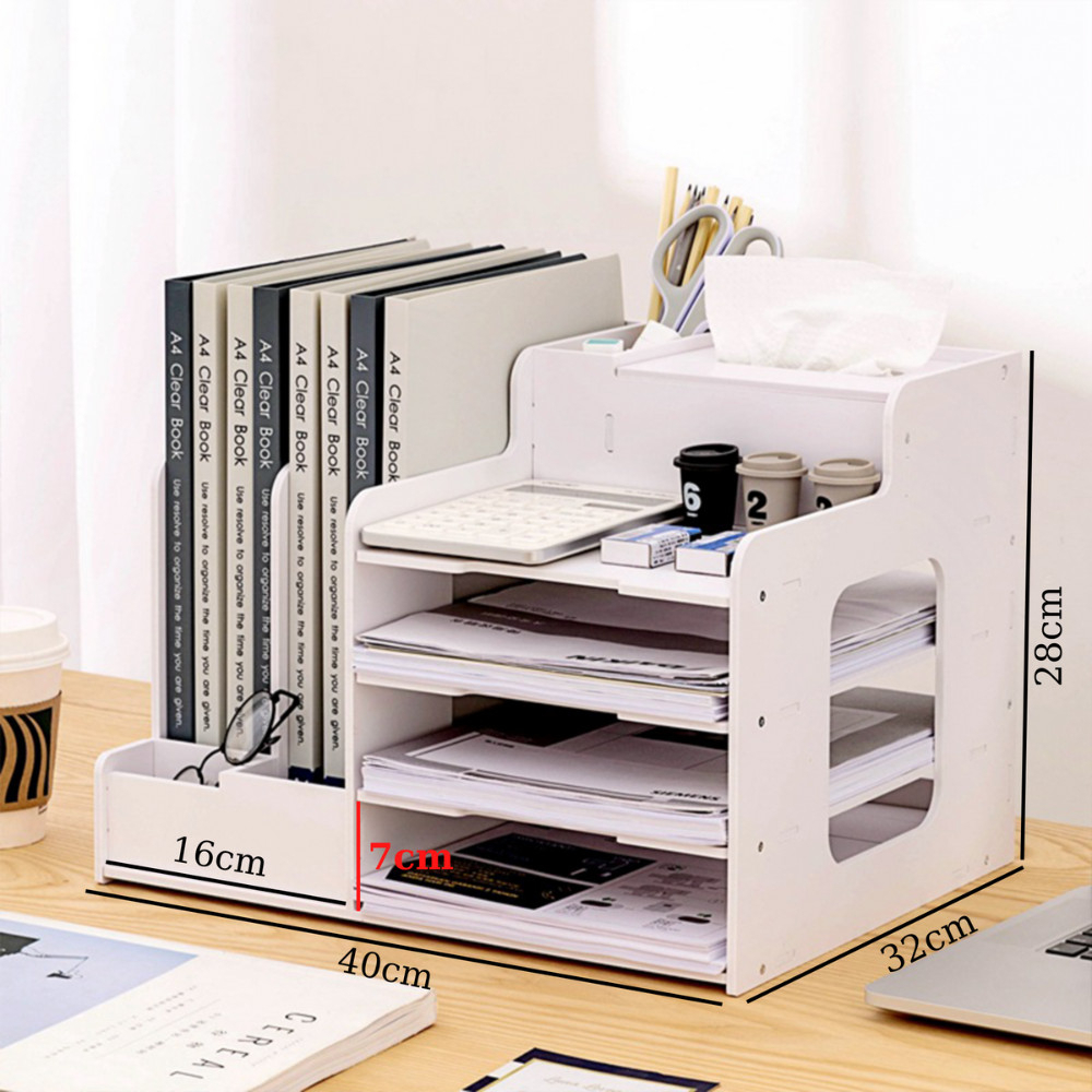 Kệ tài liệu để bàn văn phòng đựng giấy A4, khay giá tài liệu nhiều kích ...