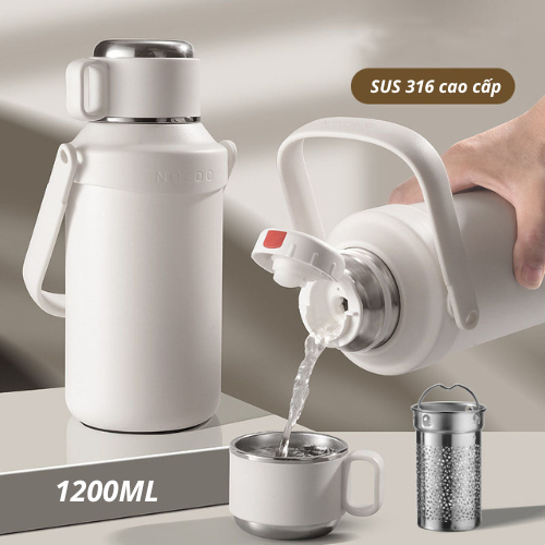 Bình Giữ Nhiệt INOX 316 1200ml LAMITA Giữ Nhiệt 24 Tiếng Thiết Kế Nắp Làm Rót Nước An Toàn Và ...