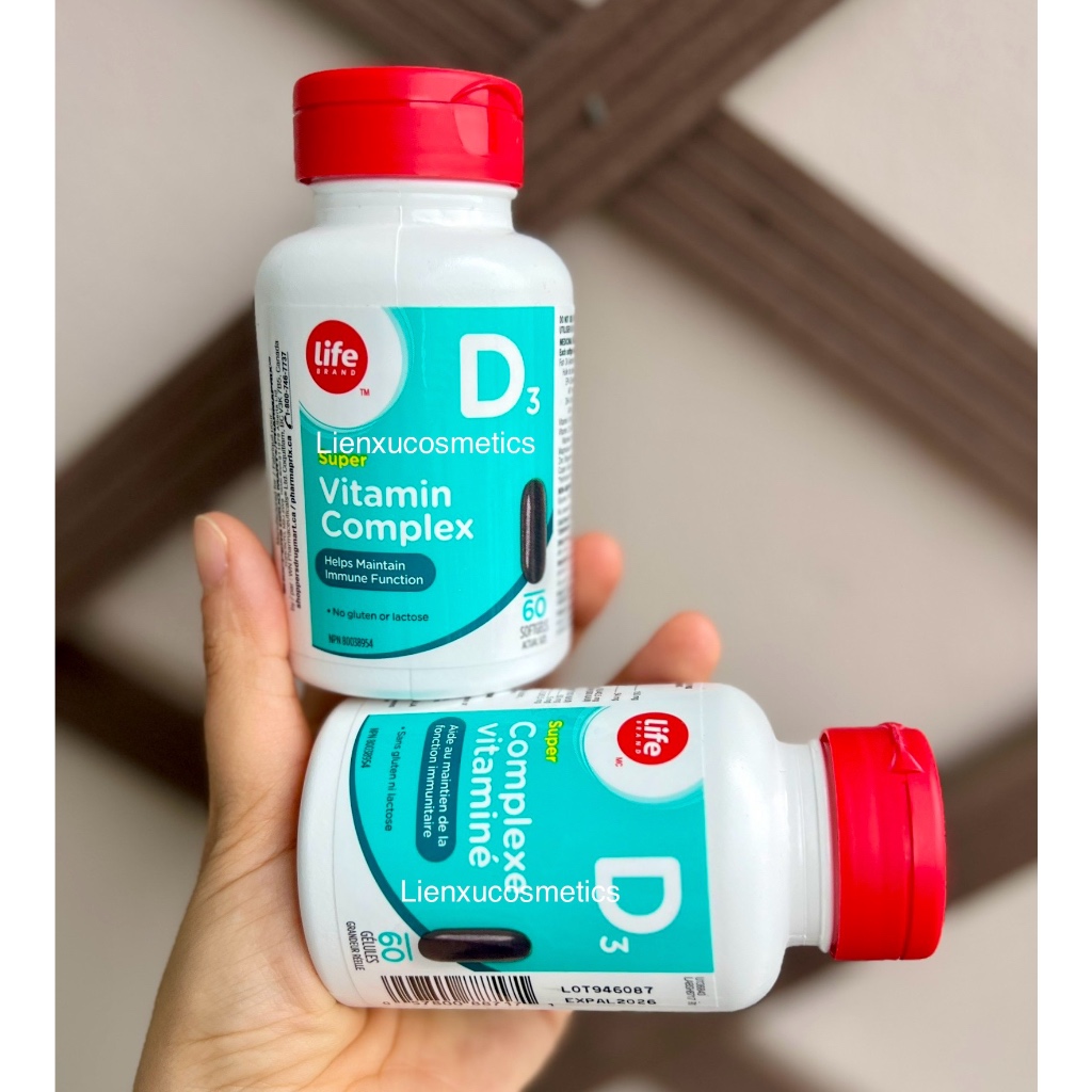 Viên uống D3 complex Life brand Canada 60 viên; HSD 2027 | Shopee Việt Nam