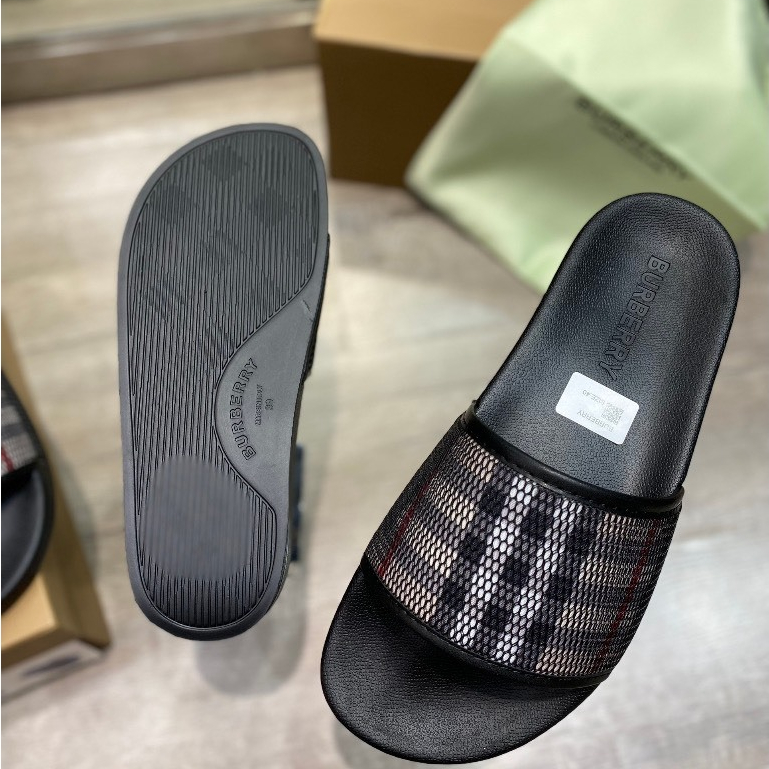 Dép Quai Ngang BBR Kẻ Bọc Lưới Full Box - Dép Quai Ngang BBR | Shopee ...