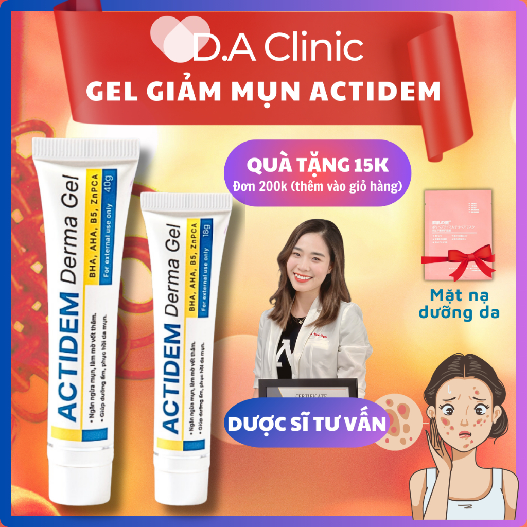 Actidem Extra, Chấm mụn Actidem, Kem mụn Actidem, Actidem Derma Gel ...
