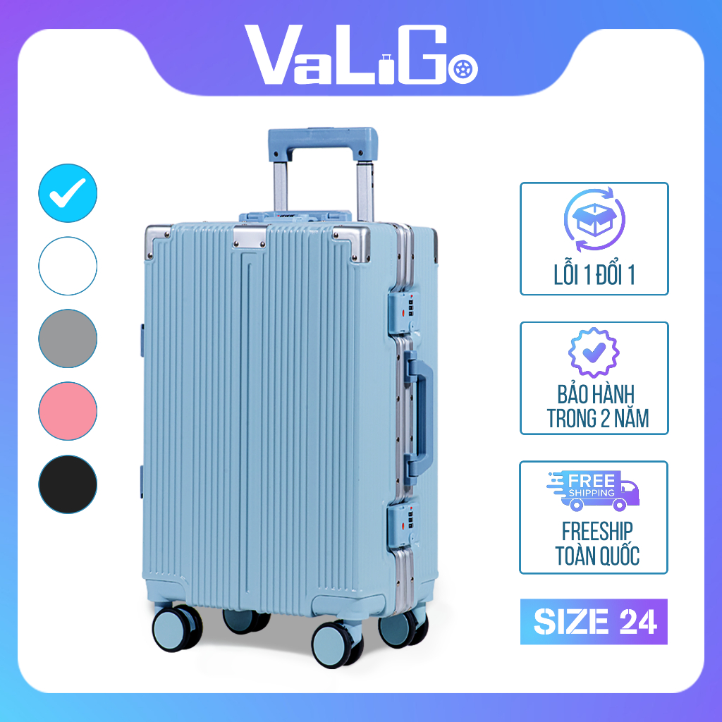 Vali Khung Nhôm Vali Size 24,Vali Khóa Sập Cao Cấp, Vali Du Lịch Siêu ...