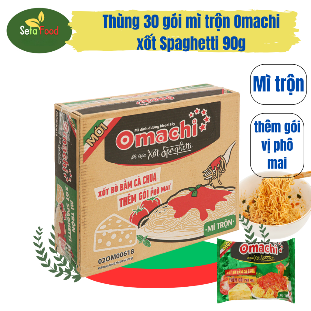 Thùng 30 gói mì trộn Omachi xốt Spaghetti 90g | Shopee Việt Nam