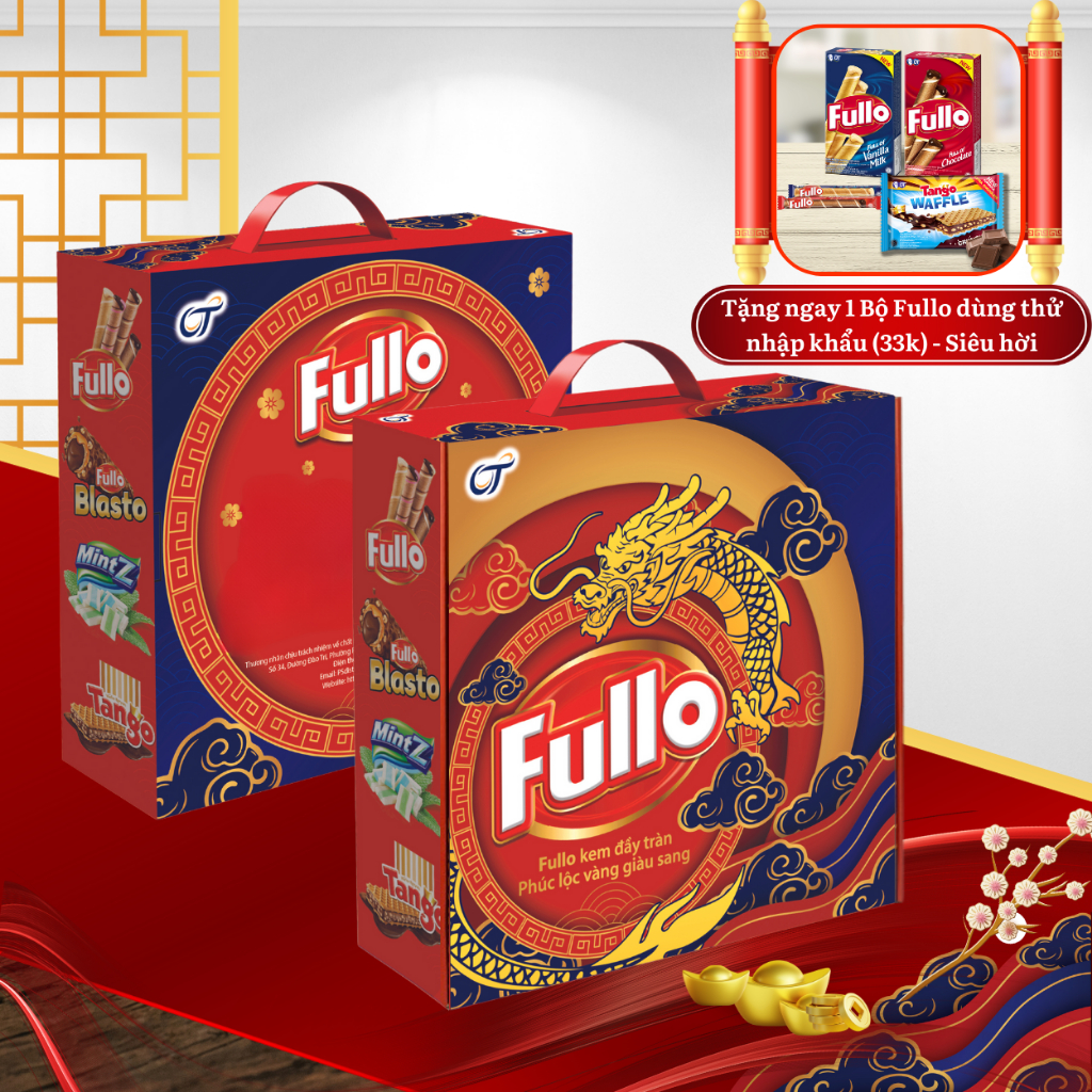 Bộ quà tặng FULLO nhập khẩu cao cấp - 695g (4 sản phẩm)- Tặng kèm 1 bộ ...