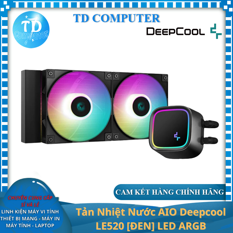 Tản Nhiệt Nước AIO Deepcool LE520 [ĐEN] LED ARGB - Hàng chính hãng Viễn ...
