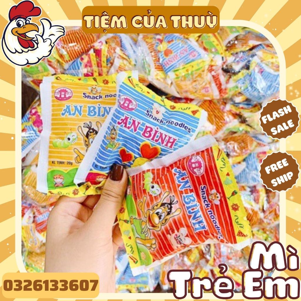 Bịch 50 Gói Mì Tôm Trẻ Em An Binh, Mì Ăn Liền Trẻ Em, Mì An Binh Tuổi ...