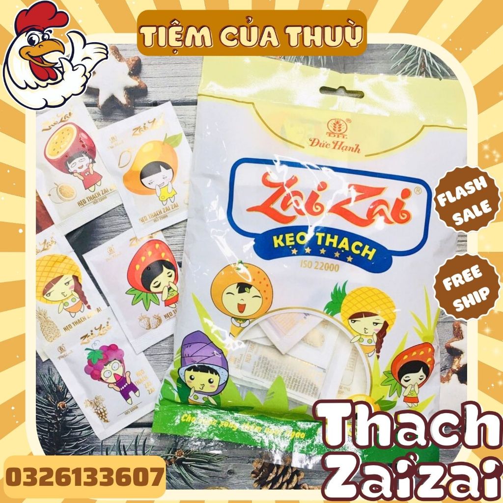 Thạch ZaiZai Đức Hạnh Vị Hoa Quả Túi 320G, Kẹo Thạch Zaizai, Tiệm ăn ...