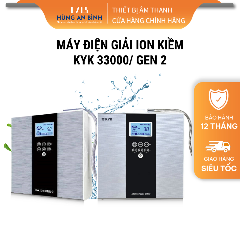 MÁY ĐIỆN GIẢI ION KIỀM KYK 33000/ GEN, 2 Điều Khiển Bằng Giọng Nói Xuất Xứ Hàn Quốc | Shopee ...