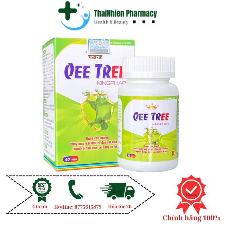 Viên uống trĩ Qee tree Kingphar làm bền thành mạch Hỗ trợ điều trị trĩ ...