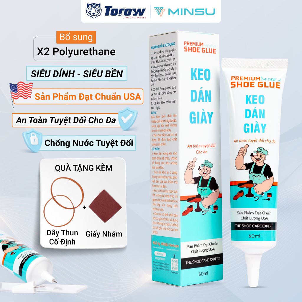 Keo Dán Giày Dép Đa Năng MINSU M2522 Dính Chắc Chắn Chống Nước Tốt Độ Bền Cao Dùng Nhiệt Trong ...